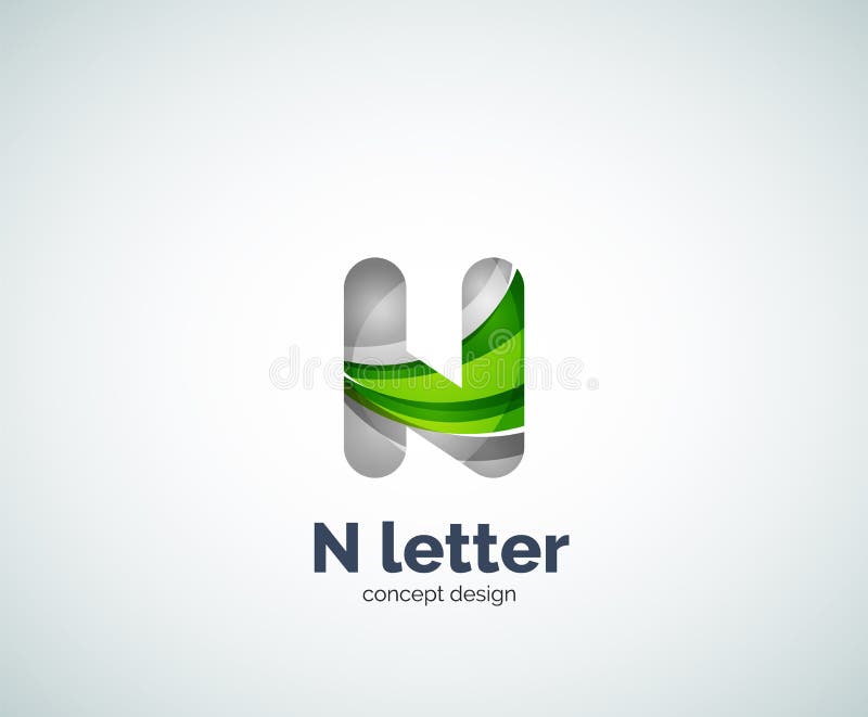 Insignia de la letra N ilustración del vector. Ilustración de carta ...