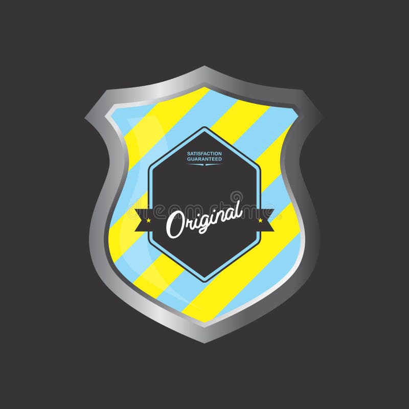 Insignia Shield Product Label Art Stock Vector - Illustration of label ...