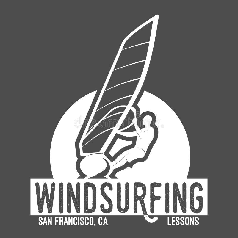 Insignia Y Logotipo Del Windsurf Ilustración del Vector - Ilustración ...