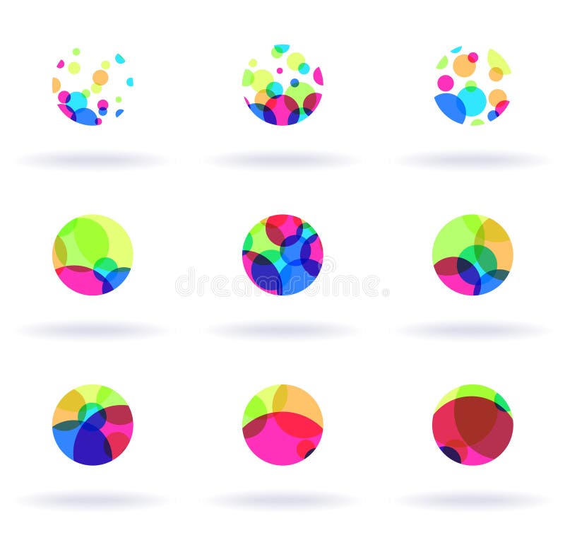 Insignias coloridas stock de ilustración. Ilustración de elemento ...