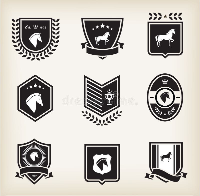Insignias De Los Animales Salvajes Ilustración del Vector - Ilustración ...