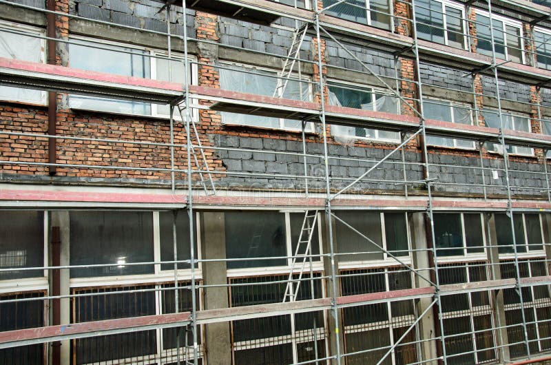 Insolating a Building with Styrofoam Stock Image - Image of saving ...