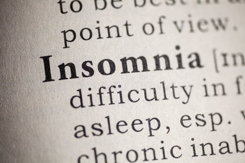 Word Insomnia of Cut Letters. Headline - Insomnia. a Word Writing Text ...