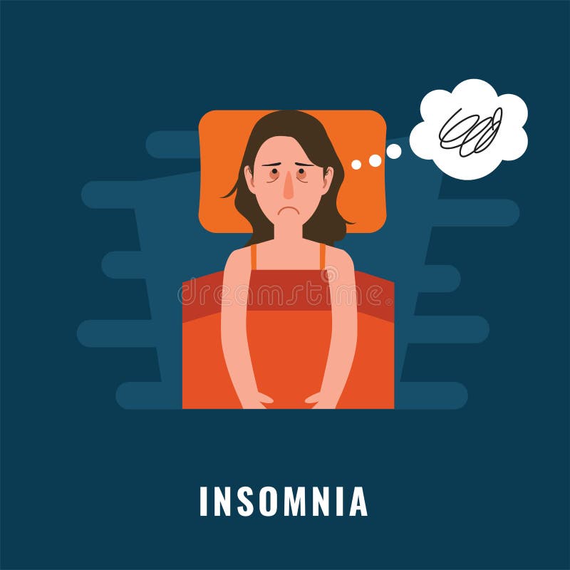 Insomnia. Sleeping Disorder Illustration Stock Vector - Illustration of ...