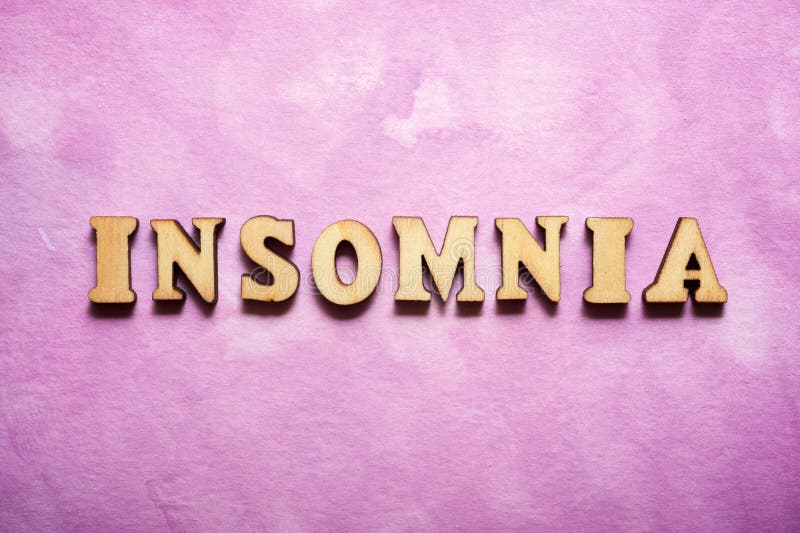 Insomnia text view stock image. Image of anxiety, sleepless - 183237097