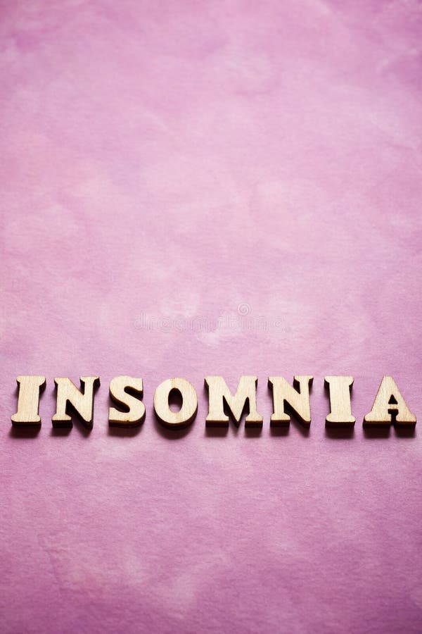 Insomnia text view stock image. Image of still, retro - 183237103