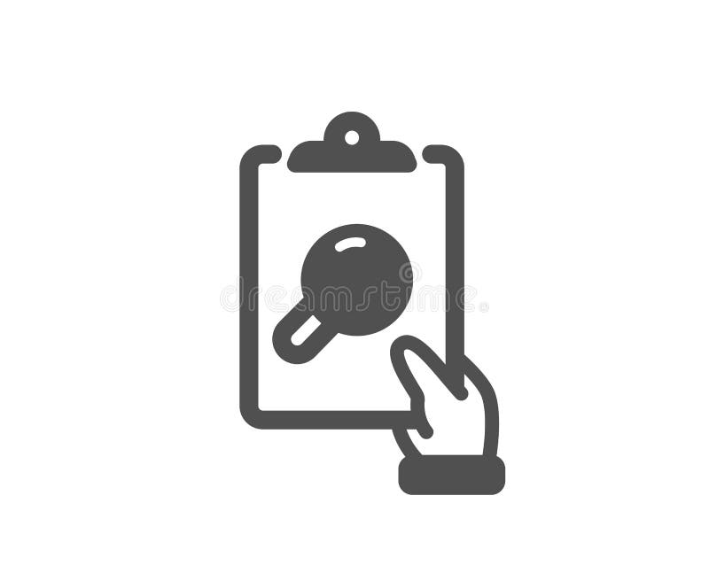 Inspect Icon. Clipboard Research Sign. Vector Stock Vector ...