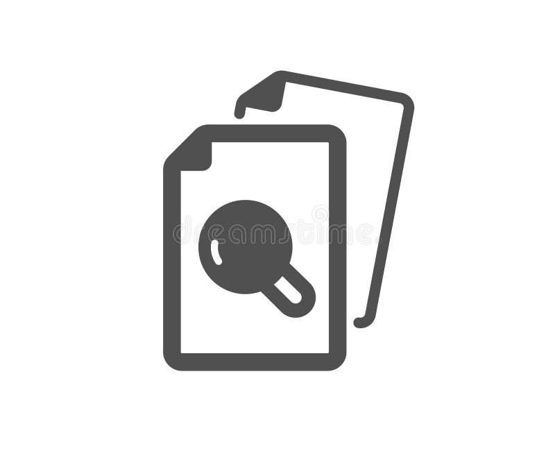 Inspect Icon. Research Documents Sign. Vector Stock Vector ...