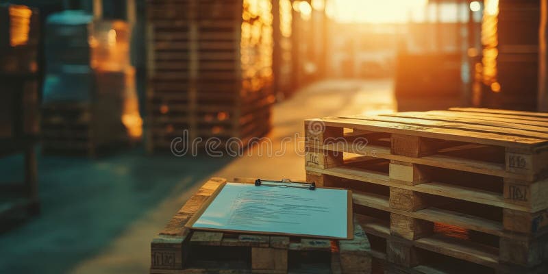 Inspect List Items on Wood Pallets for a Warehouse Inventory Management ...