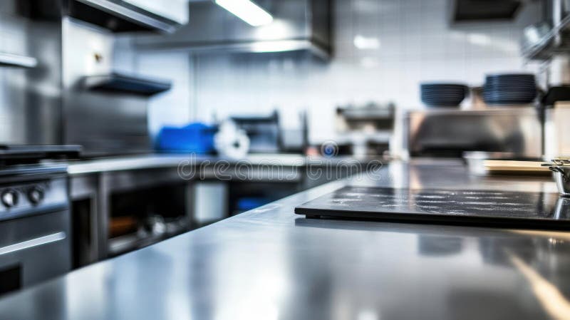 Inspect Professional Kitchen for Cleanliness and Hygiene Concept with ...