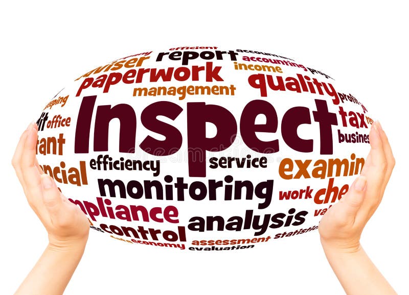 INSPECT word cloud collage stock illustration. Illustration of audited ...