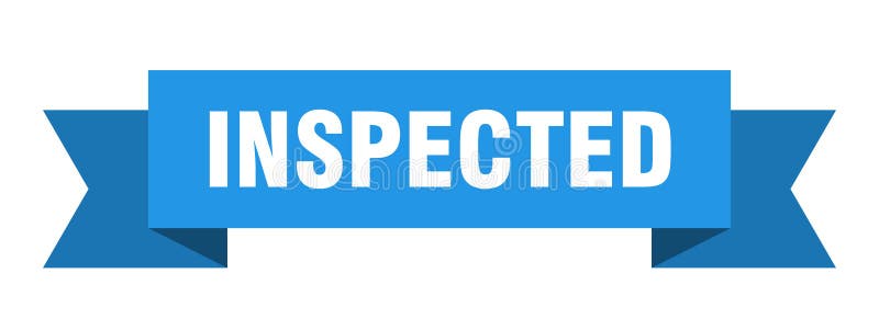 Inspected Ribbon. Inspected Isolated Band Sign Stock Vector ...