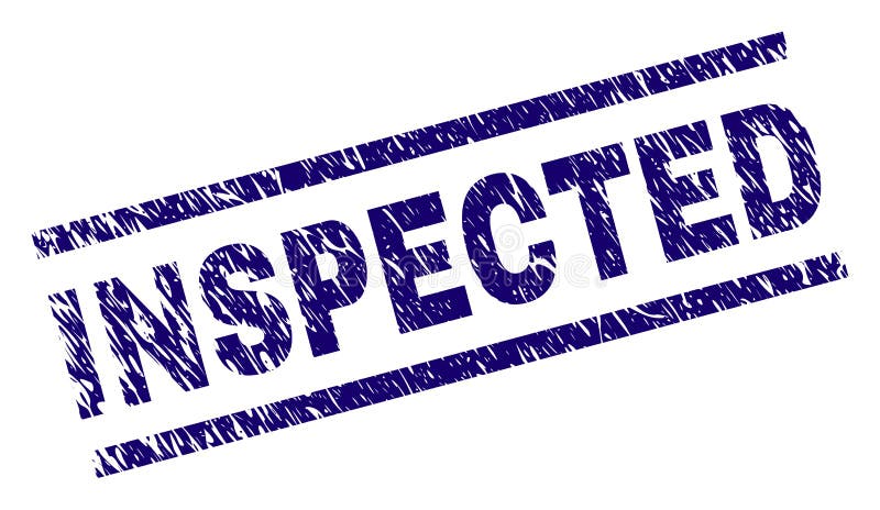 Grunge Textured INSPECTED Stamp Seal Stock Vector - Illustration of ...