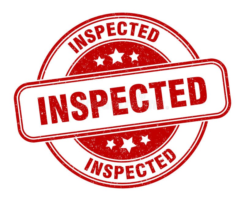 Inspected Stamp. Inspected Label. Round Grunge Sign Stock Vector ...
