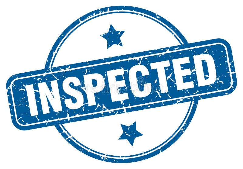 Inspected Stamp. Inspected Round Vintage Grunge Label Stock Vector ...
