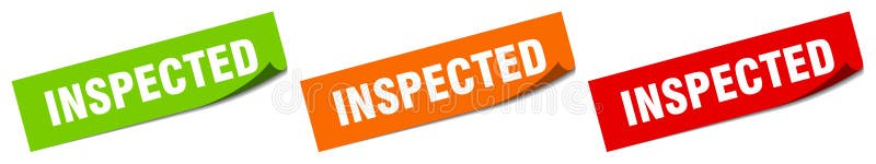 Inspected Sign Stock Illustrations – 688 Inspected Sign Stock ...