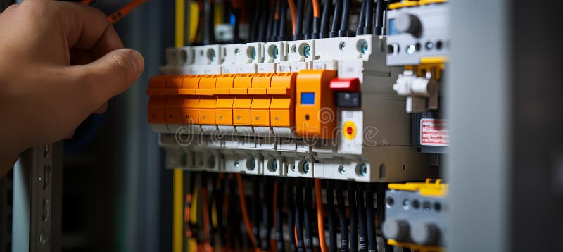 Inspecting and Adjusting Electrical Circuit Breakers in a Control Panel ...