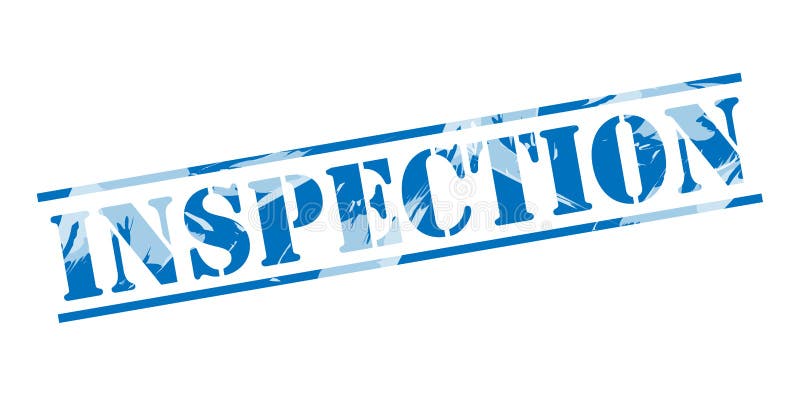 Inspection blue stamp stock illustration. Illustration of stamp - 97576373