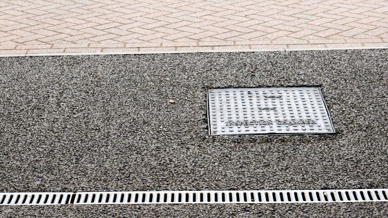 Inspection Chamber and Drain Stock Photo - Image of drainage ...