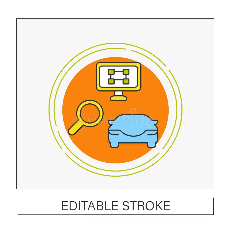 Inspection line icon stock vector. Illustration of checking - 251774990