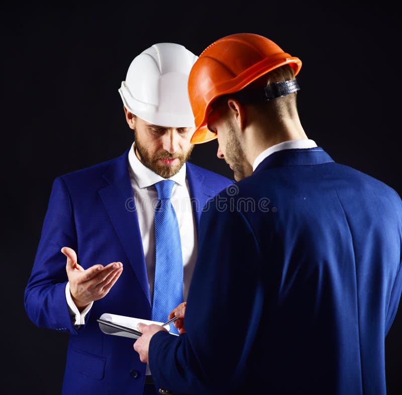 Inspection, Control, Engineering, Profession Concept. Construction and ...