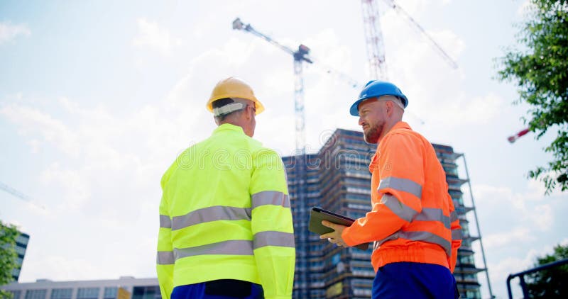Inspection Engineer Worker at Construction Site Stock Image - Image of ...