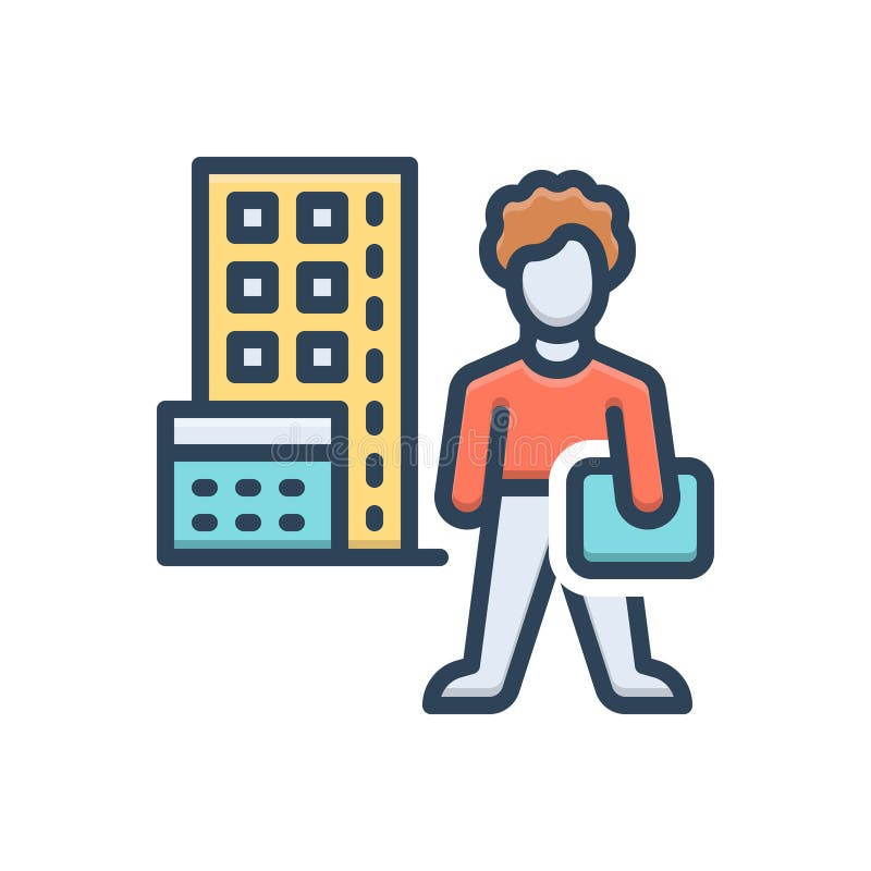 Color Illustration Icon for Inspection, Surveyor and Inspector Stock ...