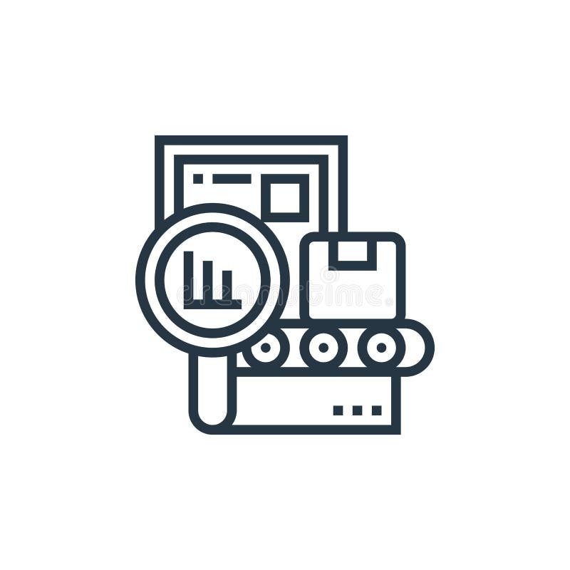 Inspection Icon Vector from Industry Concept. Thin Line Illustration of ...