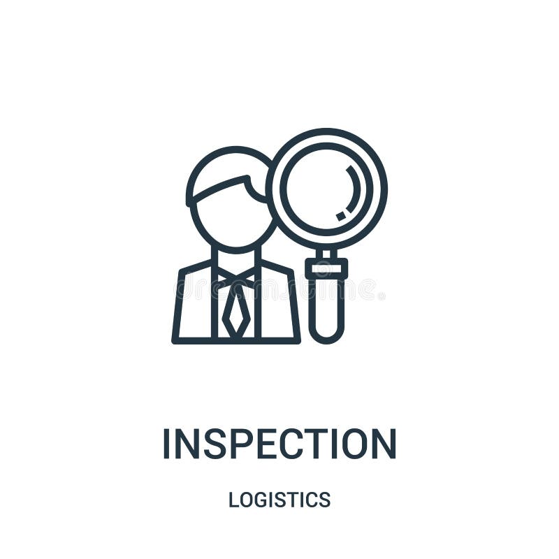 Inspection Icon Vector from Logistics Collection. Thin Line Inspection ...