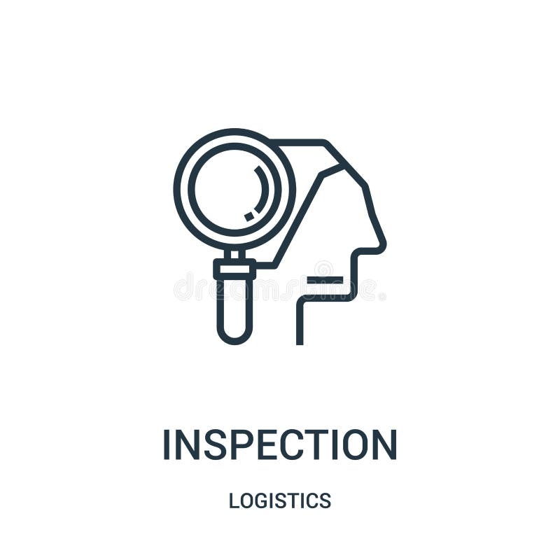 Inspection Icon Vector from Logistics Collection. Thin Line Inspection ...