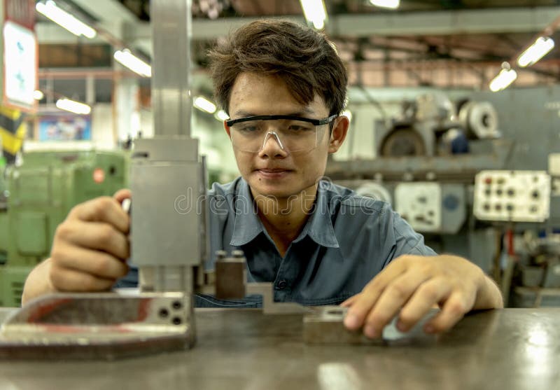 Inspection Machining Part and Check Stock Photo - Image of quality ...