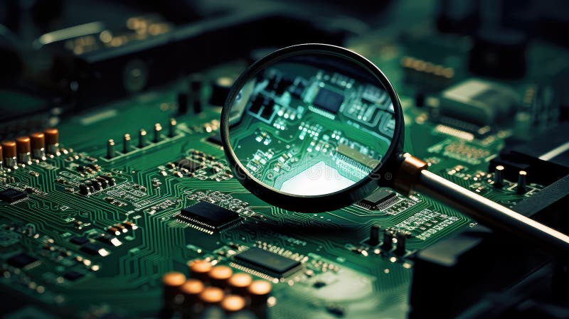 Inspection Magnifying Glass Technology Stock Illustration ...