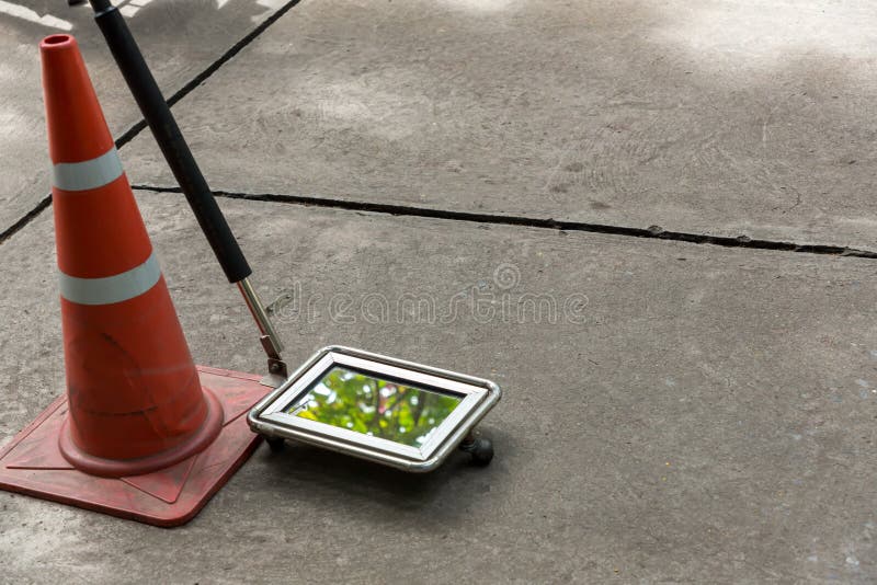 Inspection Mirror for Bomb. Inspection Mirror for Threats of Explosives ...