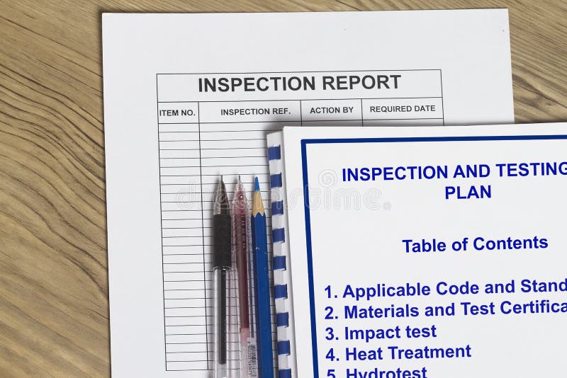 Inspection and Test Procedure Stock Photo - Image of helmet, plant ...