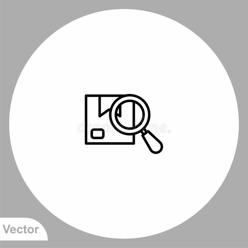 Inspection Vector Icon Sign Symbol Stock Vector - Illustration of data ...