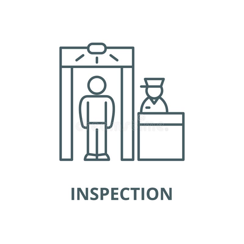Inspection Vector Line Icon, Linear Concept, Outline Sign, Symbol Stock ...