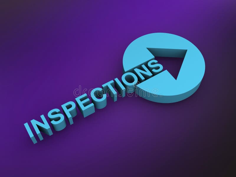 Inspections word on purple stock illustration. Illustration of ...