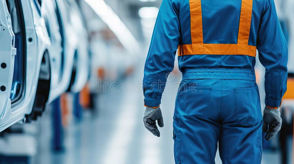 Inspector Checking Completed Car Doors for Defects, Quality-control in ...