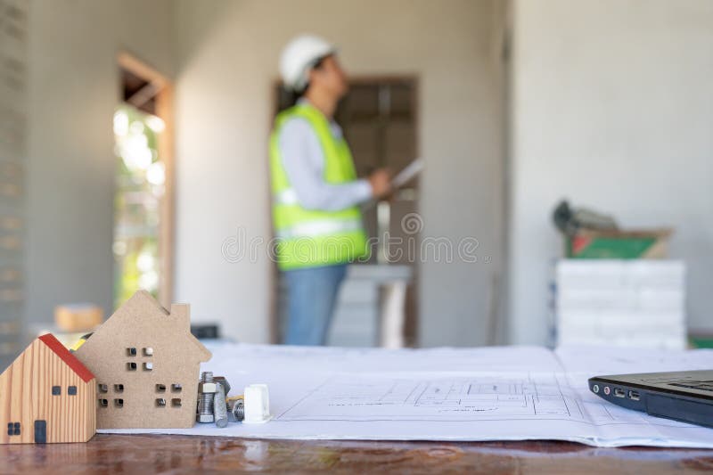 Inspector or Engineer is Inspecting Construction and Quality Assurance ...
