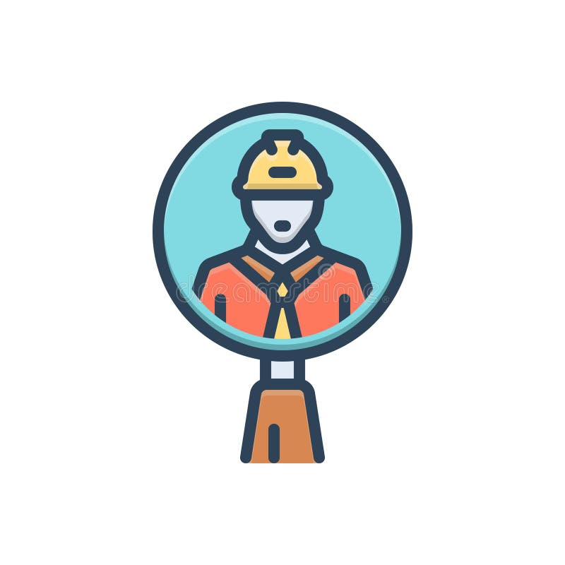 Color Illustration Icon for Inspector, Checker and Observer Stock ...