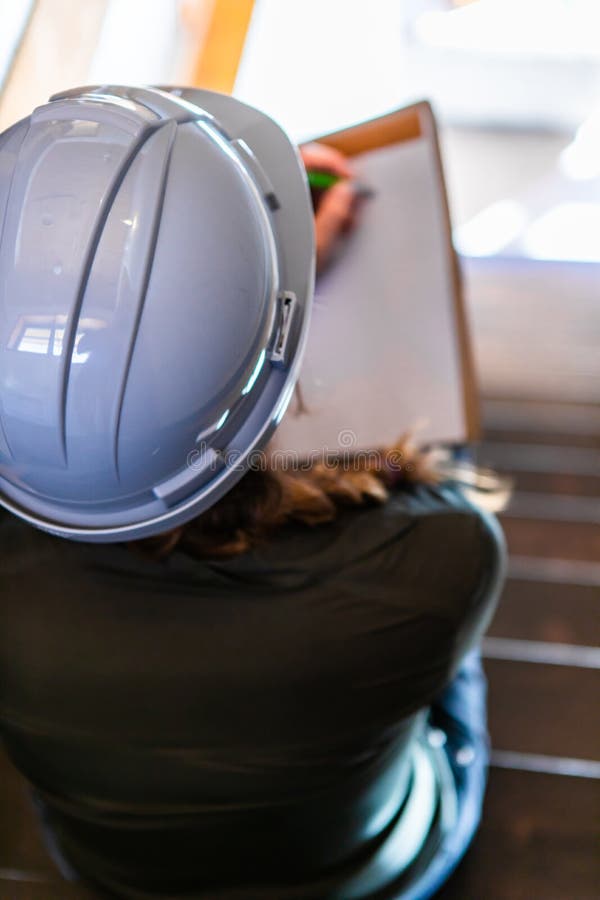 Inspector Taking Her Professional Notes Stock Photo - Image of notebook ...