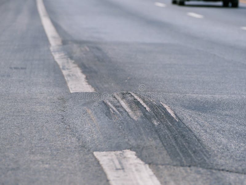 Inspector To Check the Surface of Asphalt Road Stock Image - Image of ...