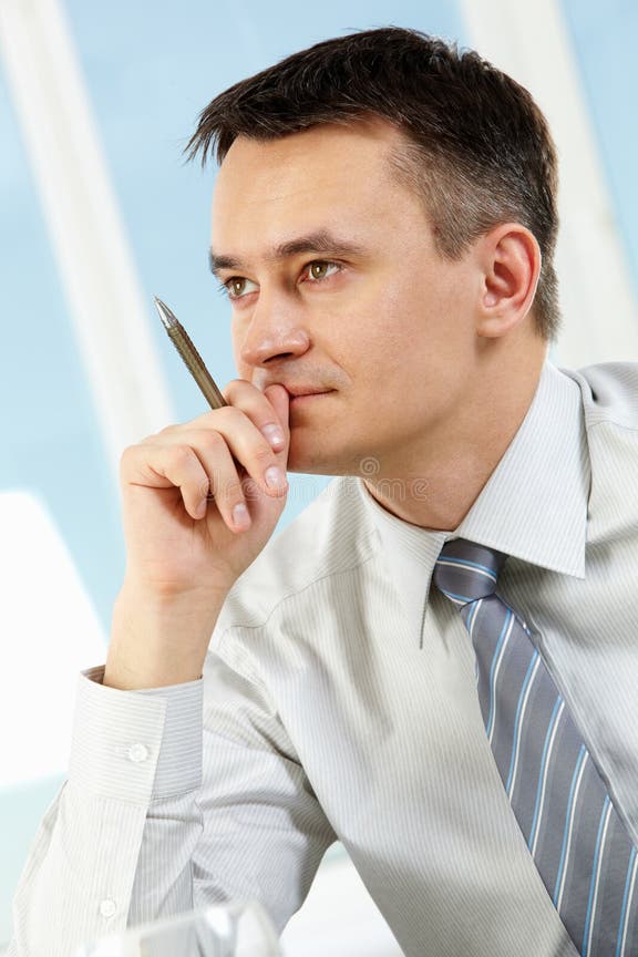 Inspirated man stock image. Image of businessman, career - 19985217