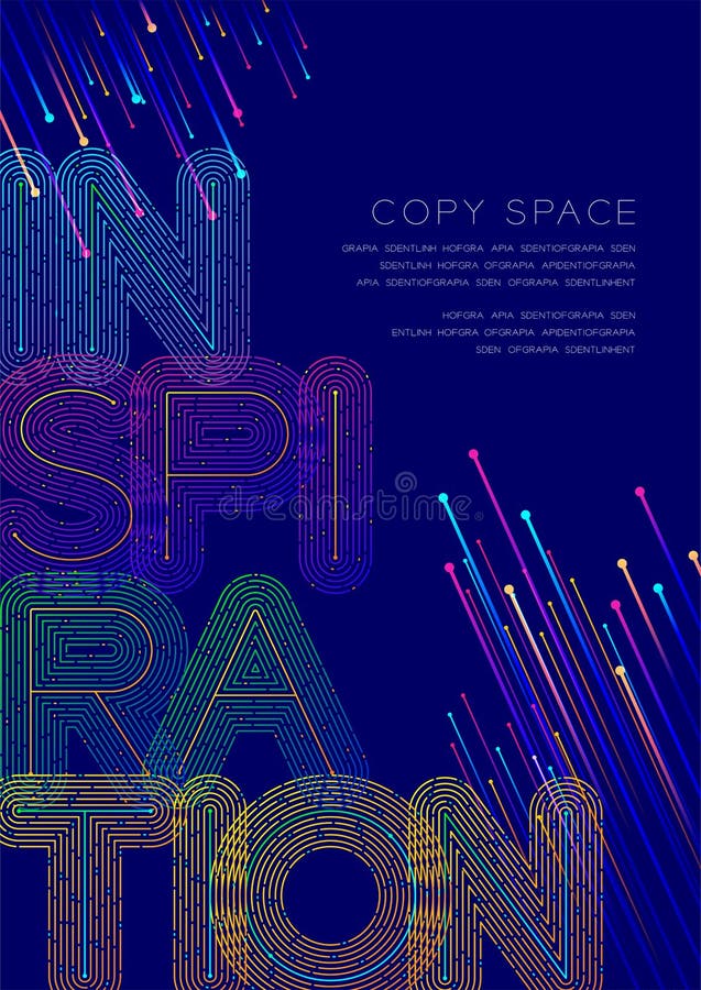Inspiration Big Text Dot and Dash Line Pattern Layer Overlay, Poster ...