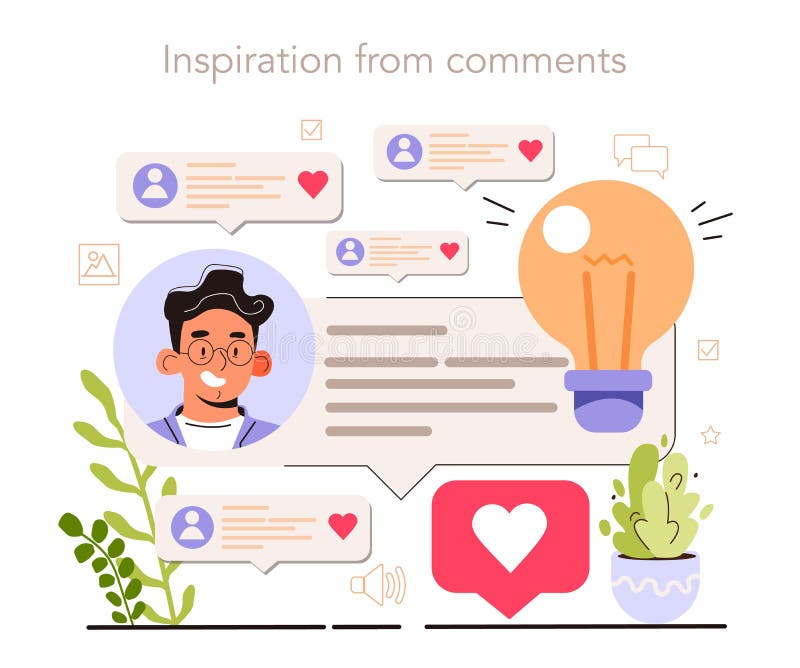 Inspiration from Comments. Content Strategy Development Stock Vector ...