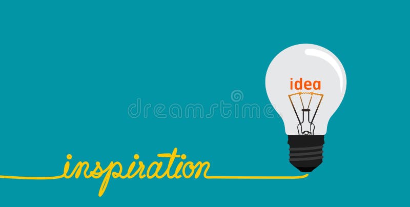 Inspiration Concept-Creative Idea in Bulb Shape. Stock Vector ...