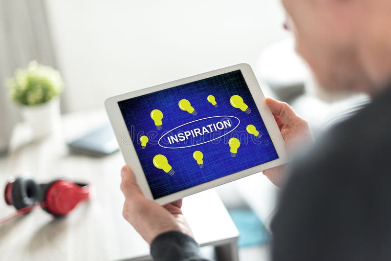 Inspiration Concept on a Tablet Stock Image - Image of idea, innovation ...