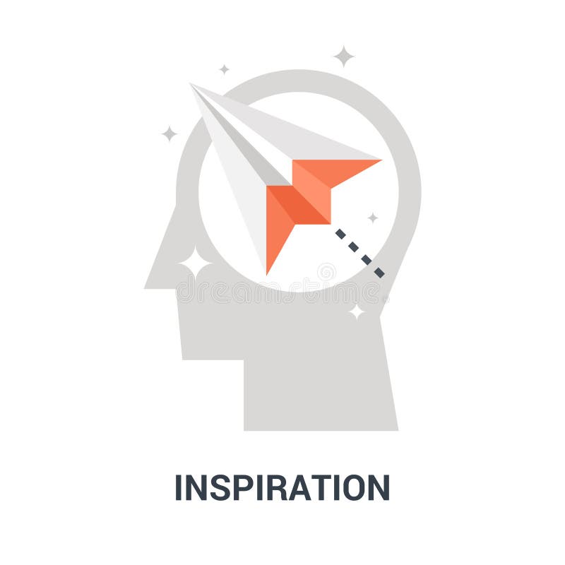 Inspiration icon concept stock illustration. Illustration of person ...