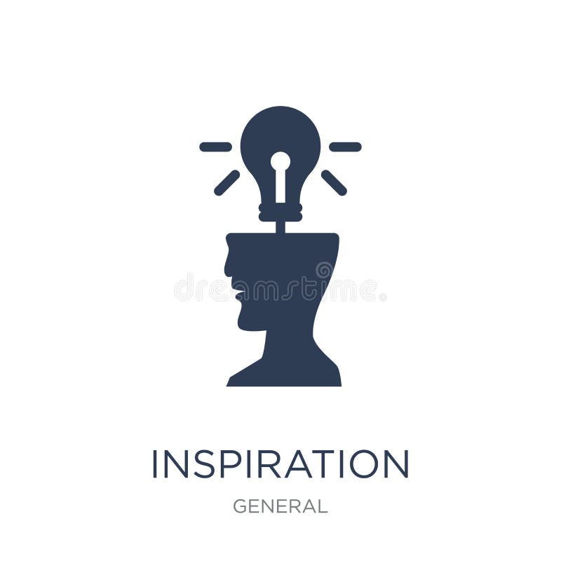 Inspiration Icon. Trendy Flat Vector Inspiration Icon on White B Stock ...
