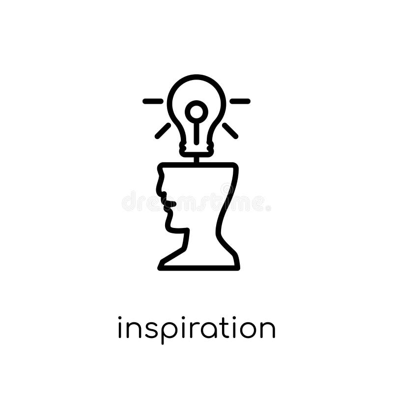 Inspiration Icon. Trendy Flat Vector Inspiration Icon on White B Stock ...